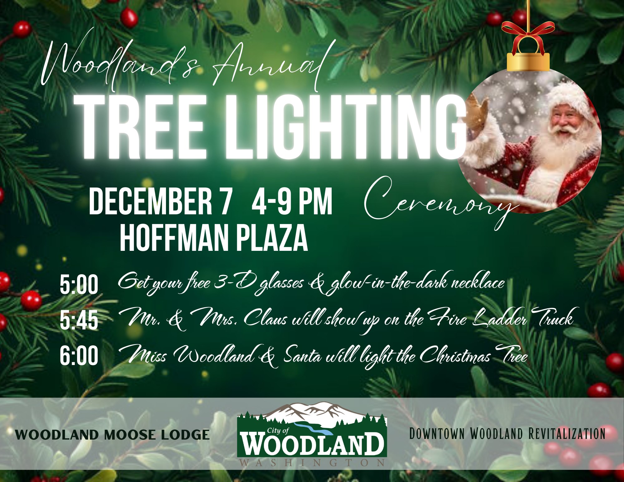 Woodland WA Annual Tree Lighting - Visit Mt St Helens